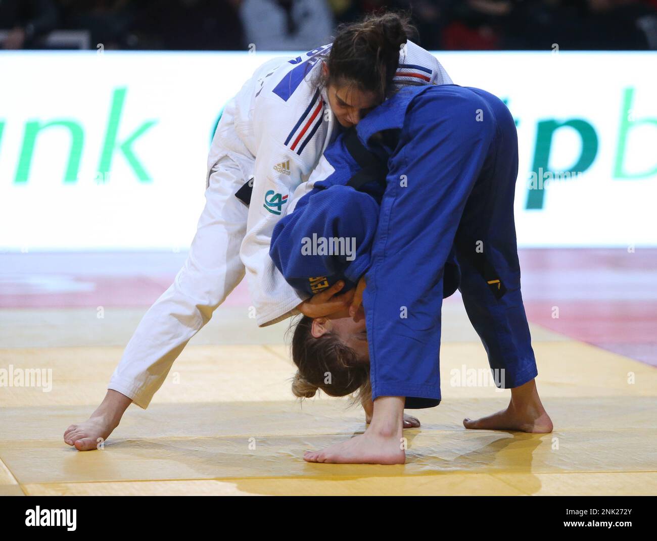Blandine Pont of France and NIKOLIC MILICA of Serbia during the Judo ...