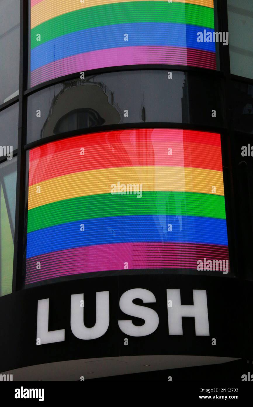 The trademark of Lush Retail Ltd. is seen in Shinjuku Ward, Tokyo on ...