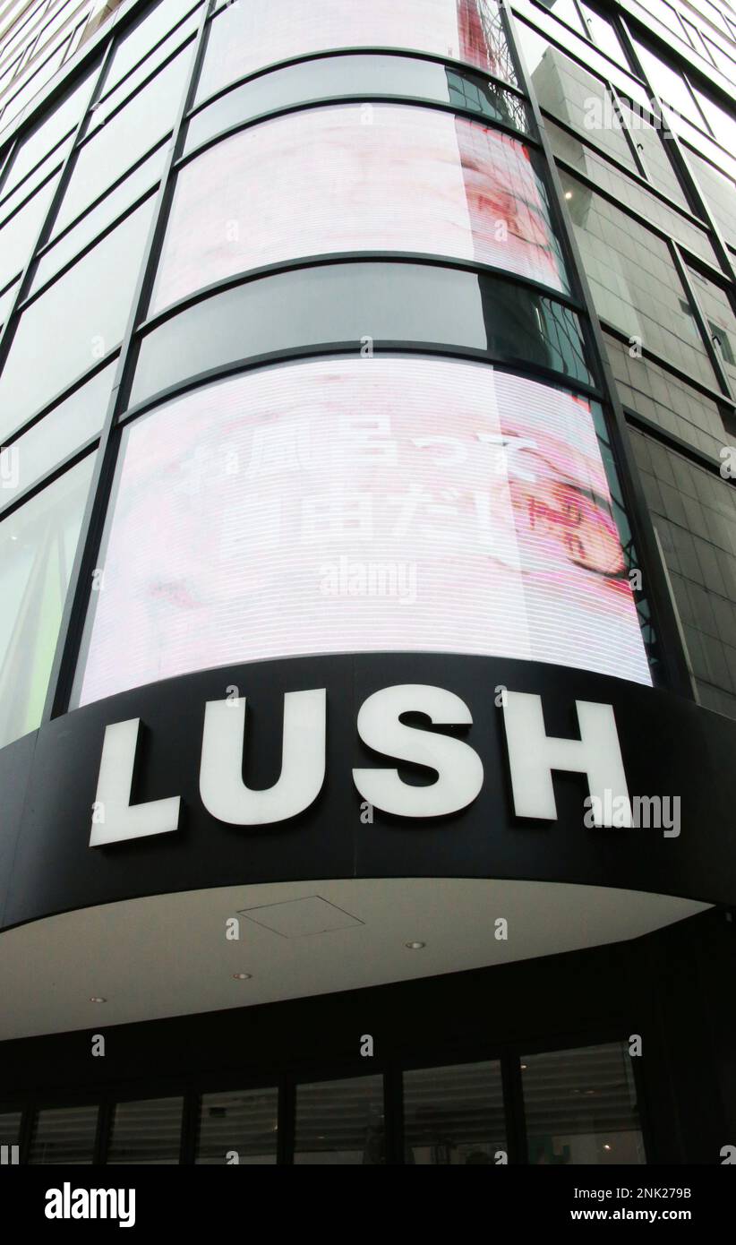 The trademark of Lush Retail Ltd. is seen in Shinjuku Ward, Tokyo on ...