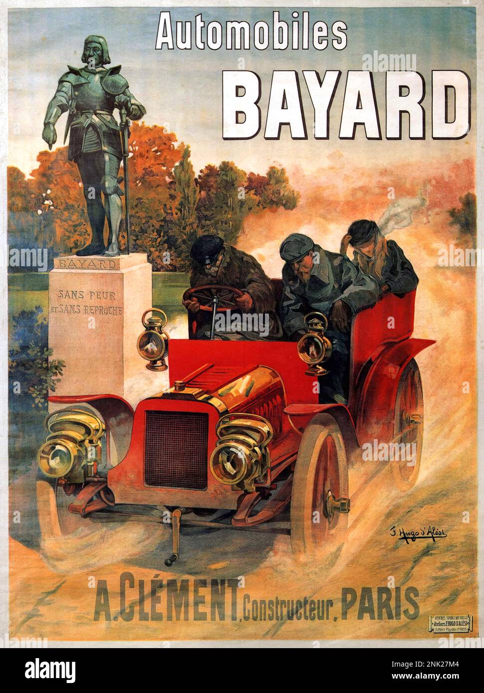 Victorian Advertising Illustration poster for Cars, Circa 1899 Stock ...