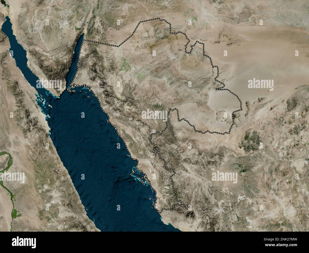 Tabuk, region of Saudi Arabia. High resolution satellite map Stock Photo - Alamy
