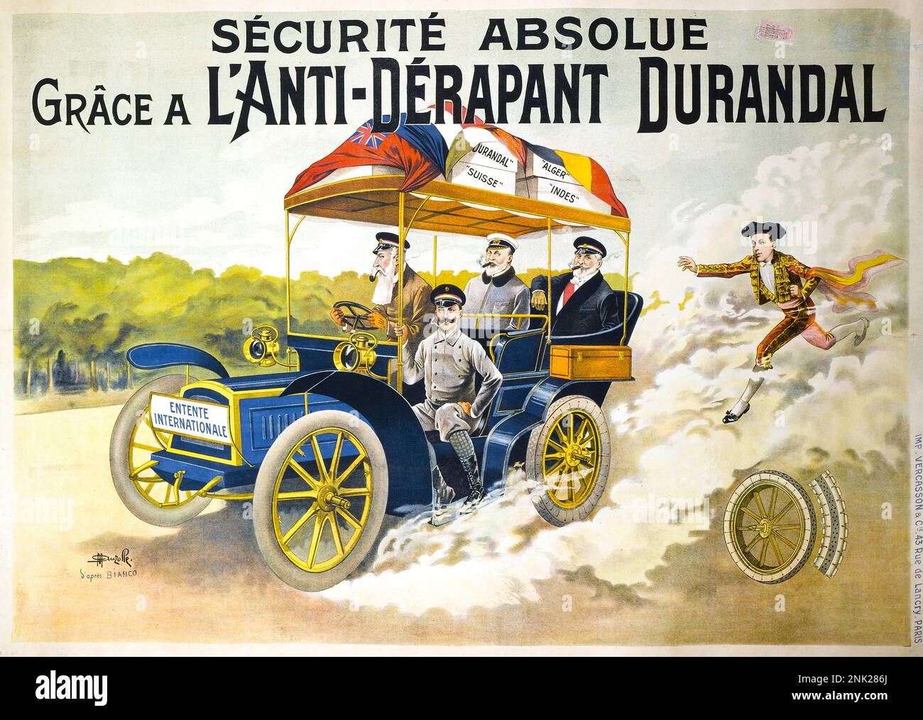 Victorian Advertising Illustration poster for Cars, Circa 1899 Stock ...