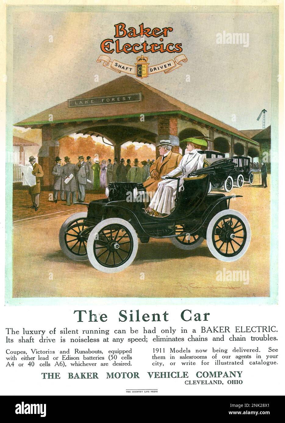 Victorian Advertising Illustration poster for Cars, Circa 1899 Stock ...