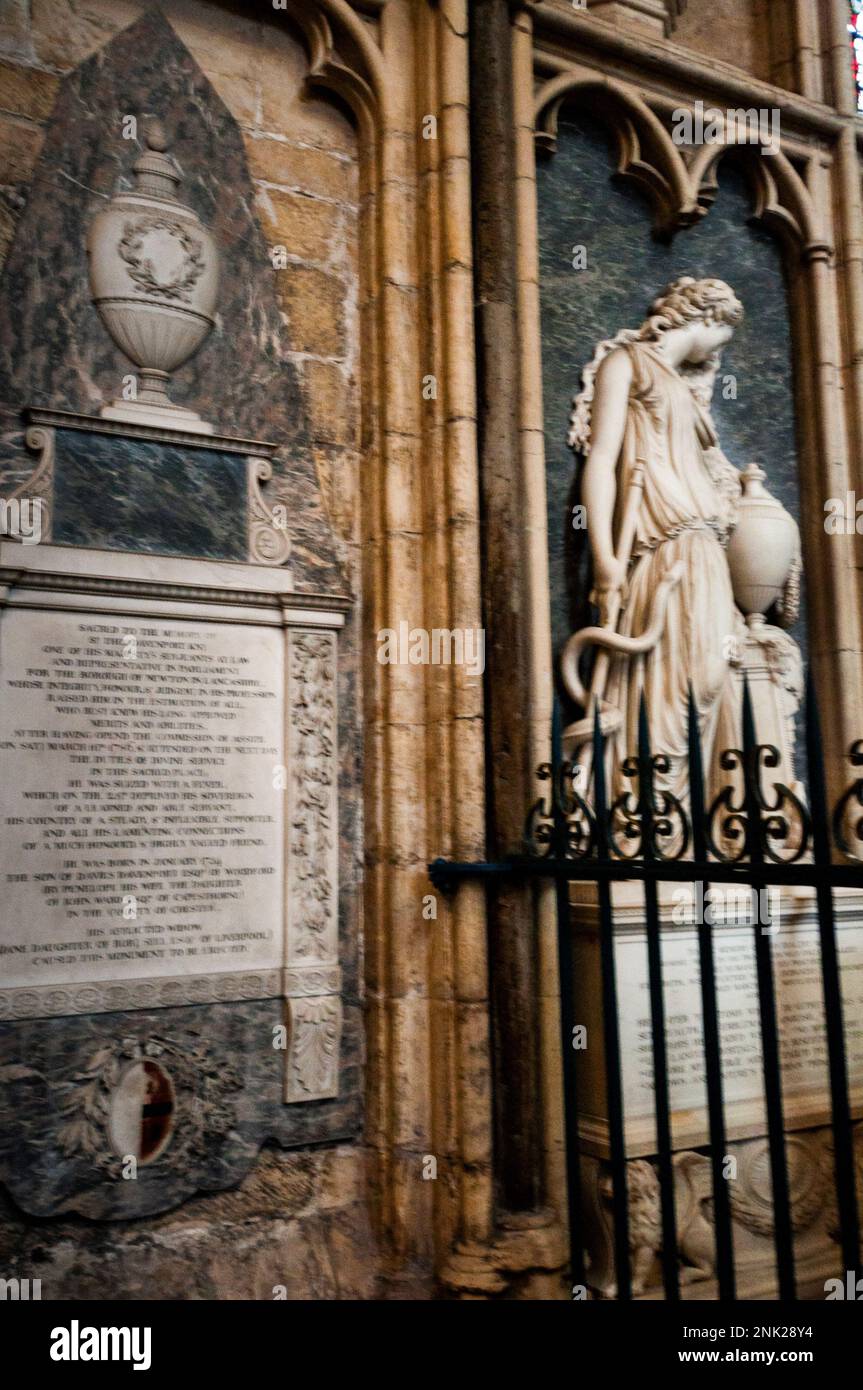 Monument in the North Aisle of the Quire in York Minster is the marble ...