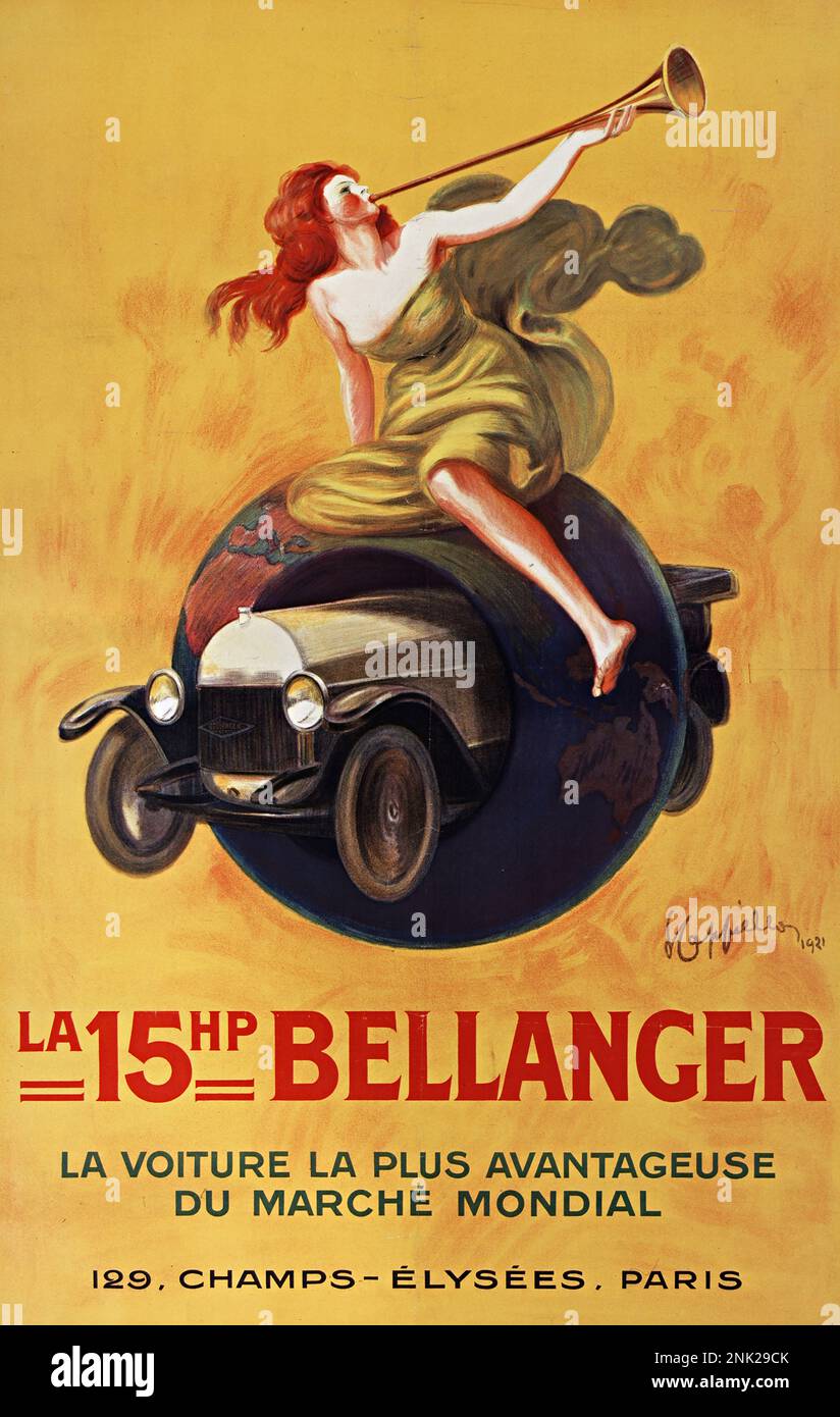 Victorian Advertising Illustration poster for Cars, Circa 1899 Stock ...