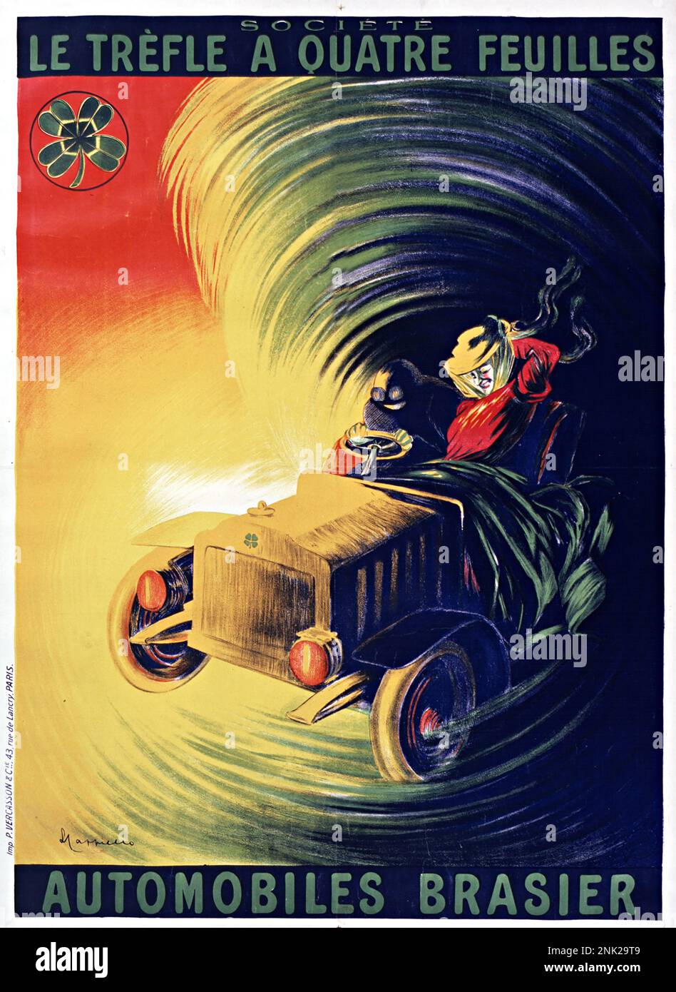 Victorian Advertising Illustration poster for Cars, Circa 1899 Stock ...