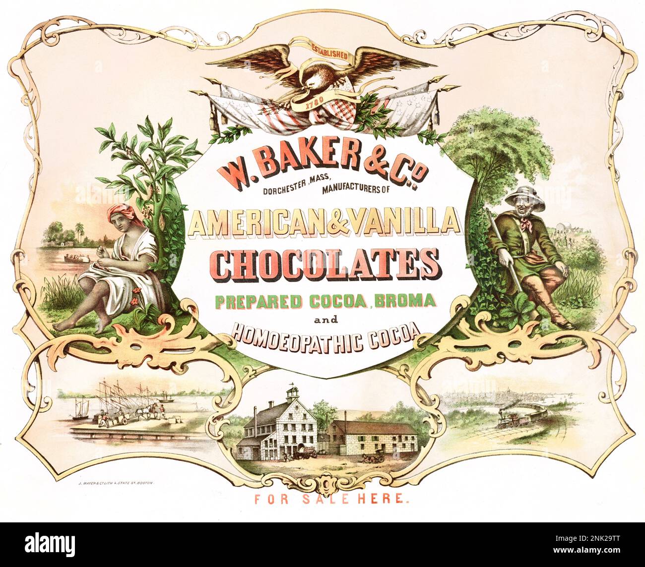 Victorian Advertisement for Chocolate in various forms, Circa 1899 ...