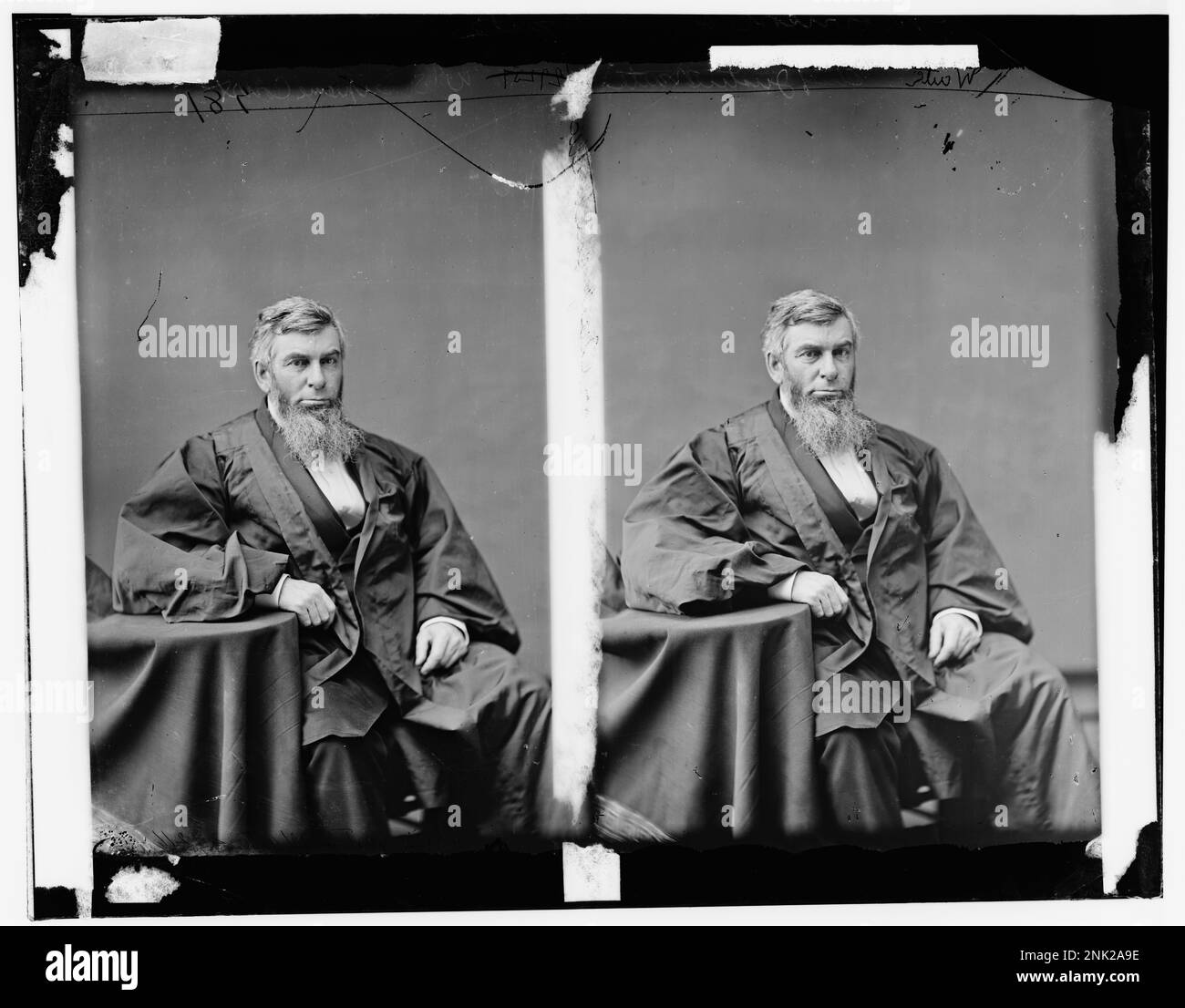 Portrait of Chief Justice Morrison R. Waite, who served as the 8th ...