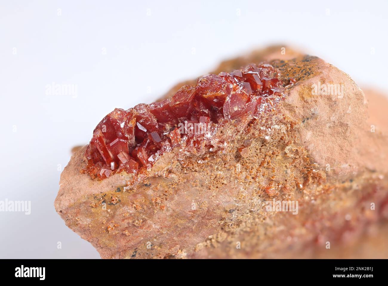 Red crystals of vanadinite. Vanadinite is a phosphate mineral and one ...