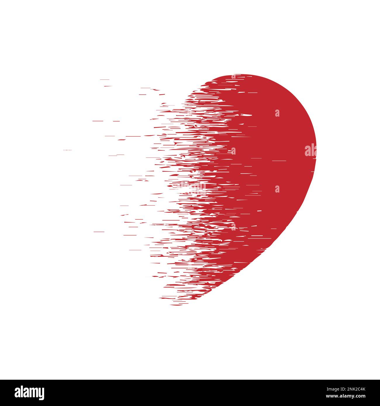 Exploding heart with grain texture. EPS 10, Editable, Vector ...