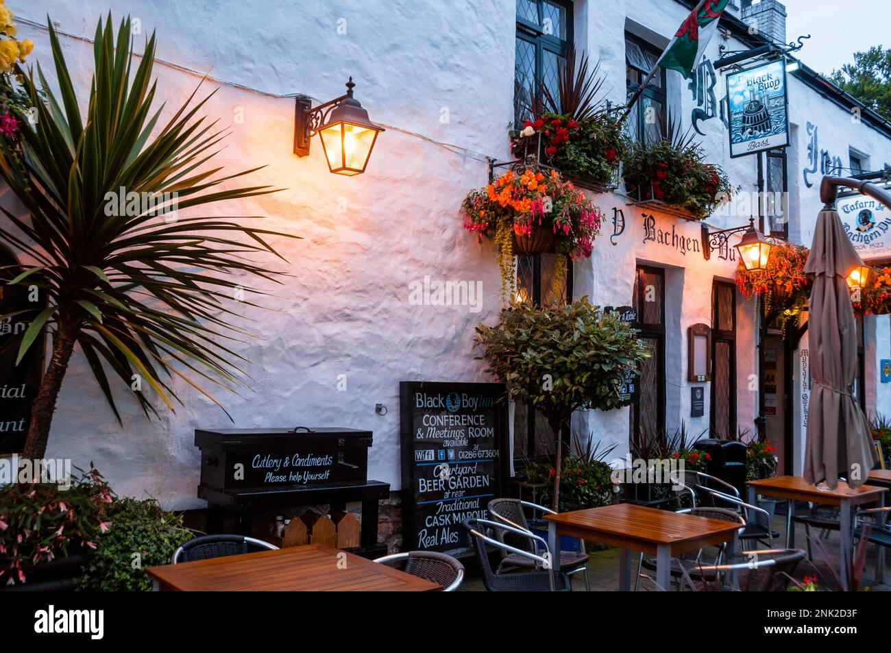The Black Boy Inn in Caernarfon built in 1522 is one of the oldest inns ...