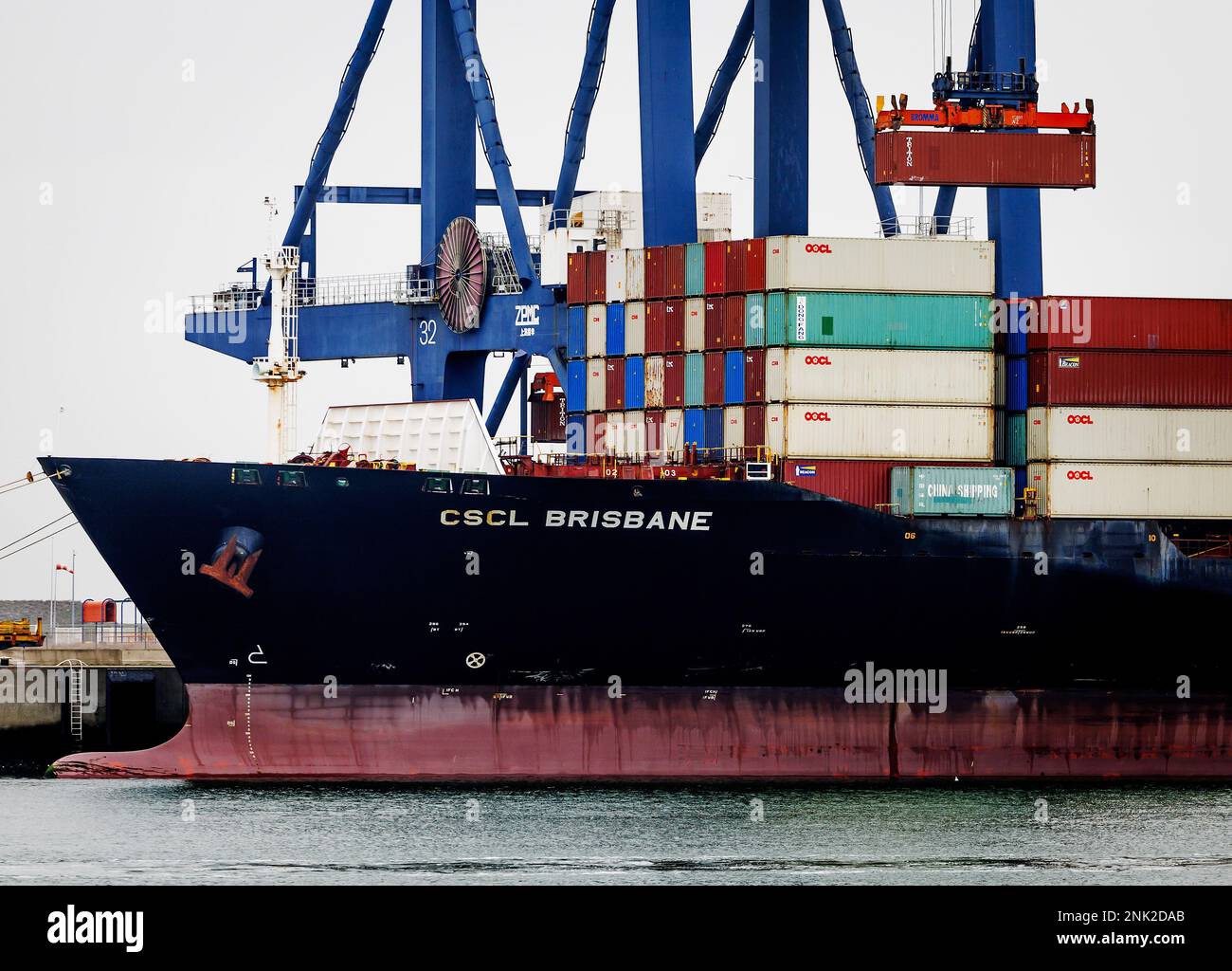 ROTTERDAM - Containers at the Euromax Terminal on the Rotterdam ...