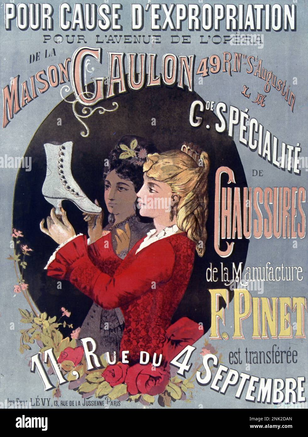 Victorian Advertising Illustration poster for Men and Women's clothing ...