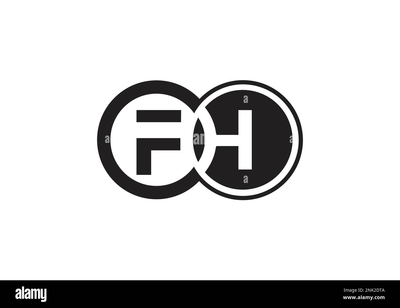 this is FH logo design for your business Stock Vector Image & Art - Alamy