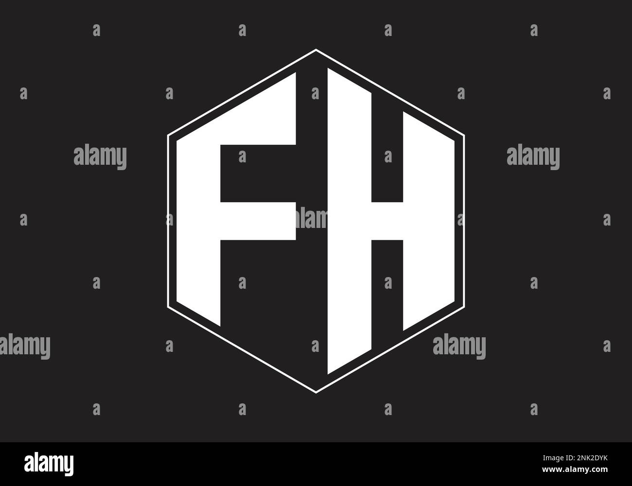 this is FH logo design for your business Stock Vector Image & Art - Alamy