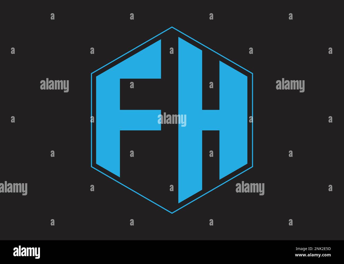 this is FH logo design for your business Stock Vector Image & Art - Alamy