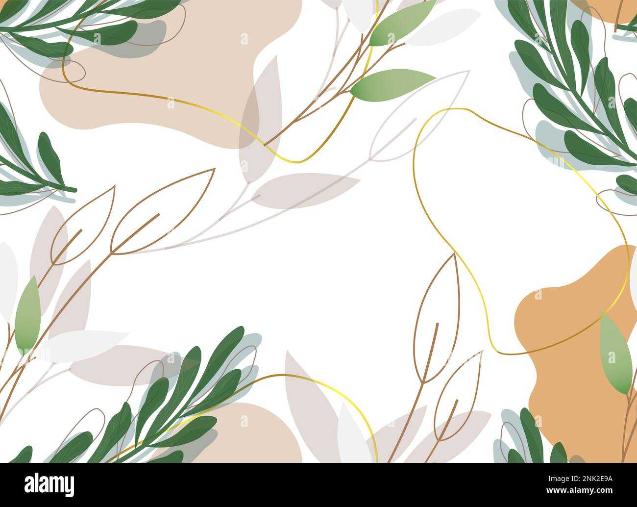 Plant abstract background. Plants abstract design in creative shapes ...