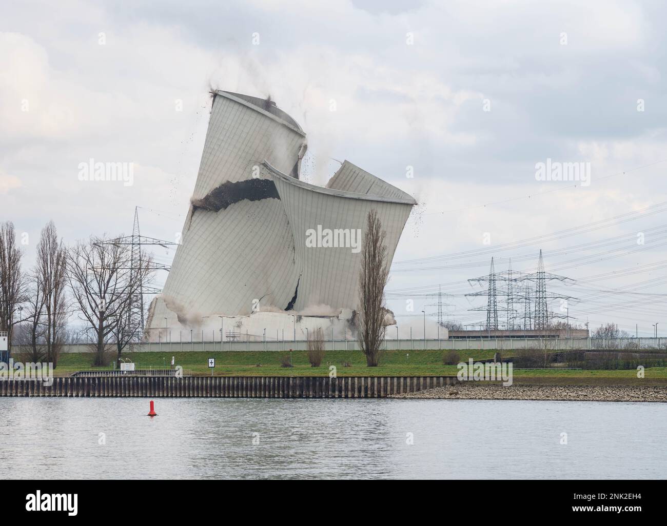 Biblis, Germany. 23rd Feb, 2023. The second of the four cooling towers ...