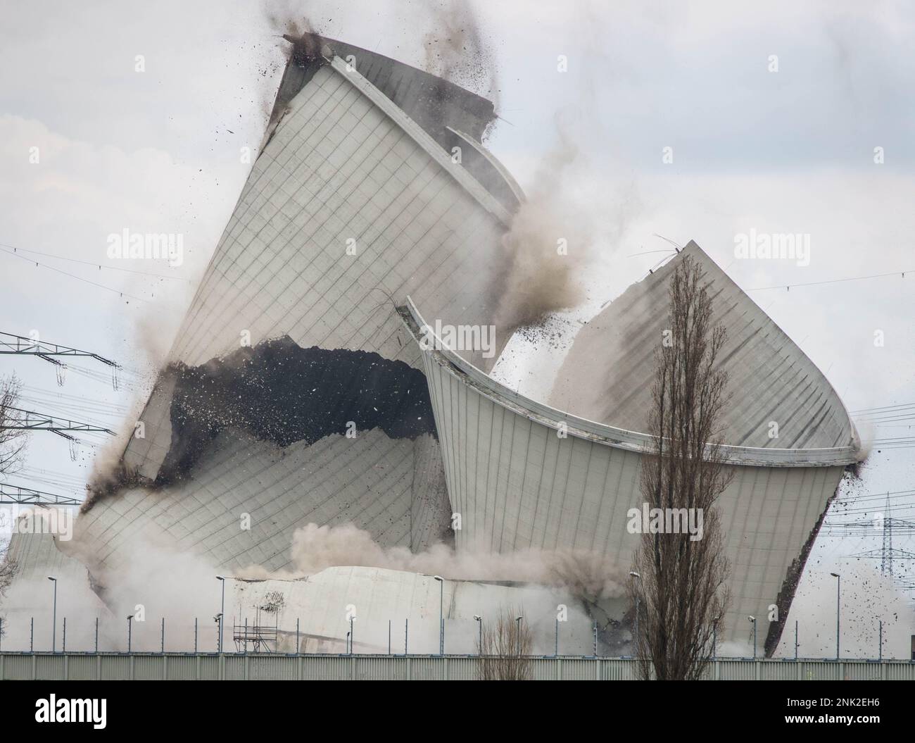 Biblis, Germany. 23rd Feb, 2023. The second of the four cooling towers ...