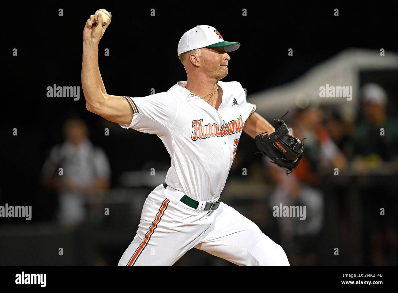 CORAL GABLES, FL - JUNE 04: Miami right-handed pitcher Andrew Walters ...