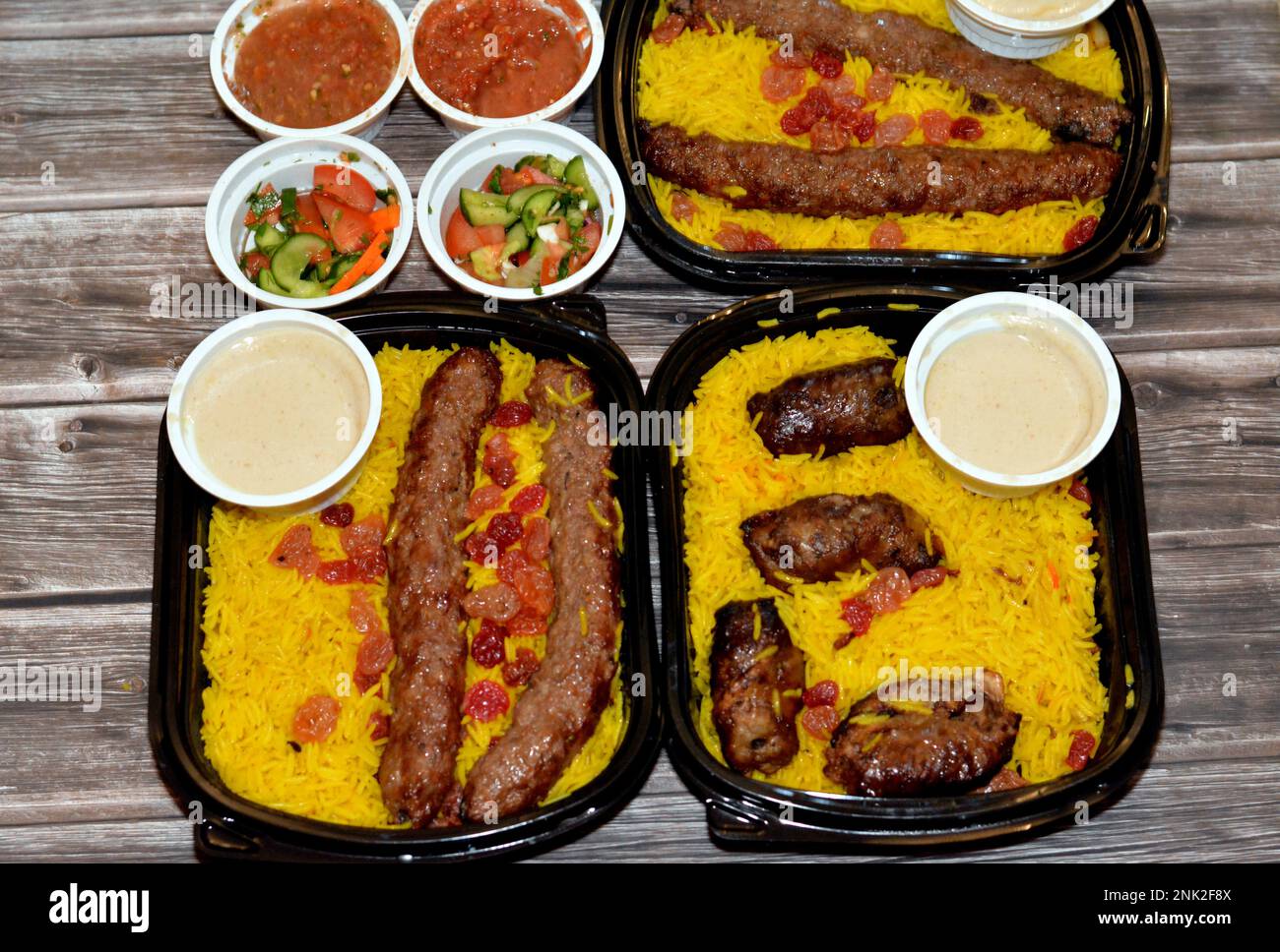 Arabic cuisine traditional food beef Kofta, kebab and tarb kofta shish ...