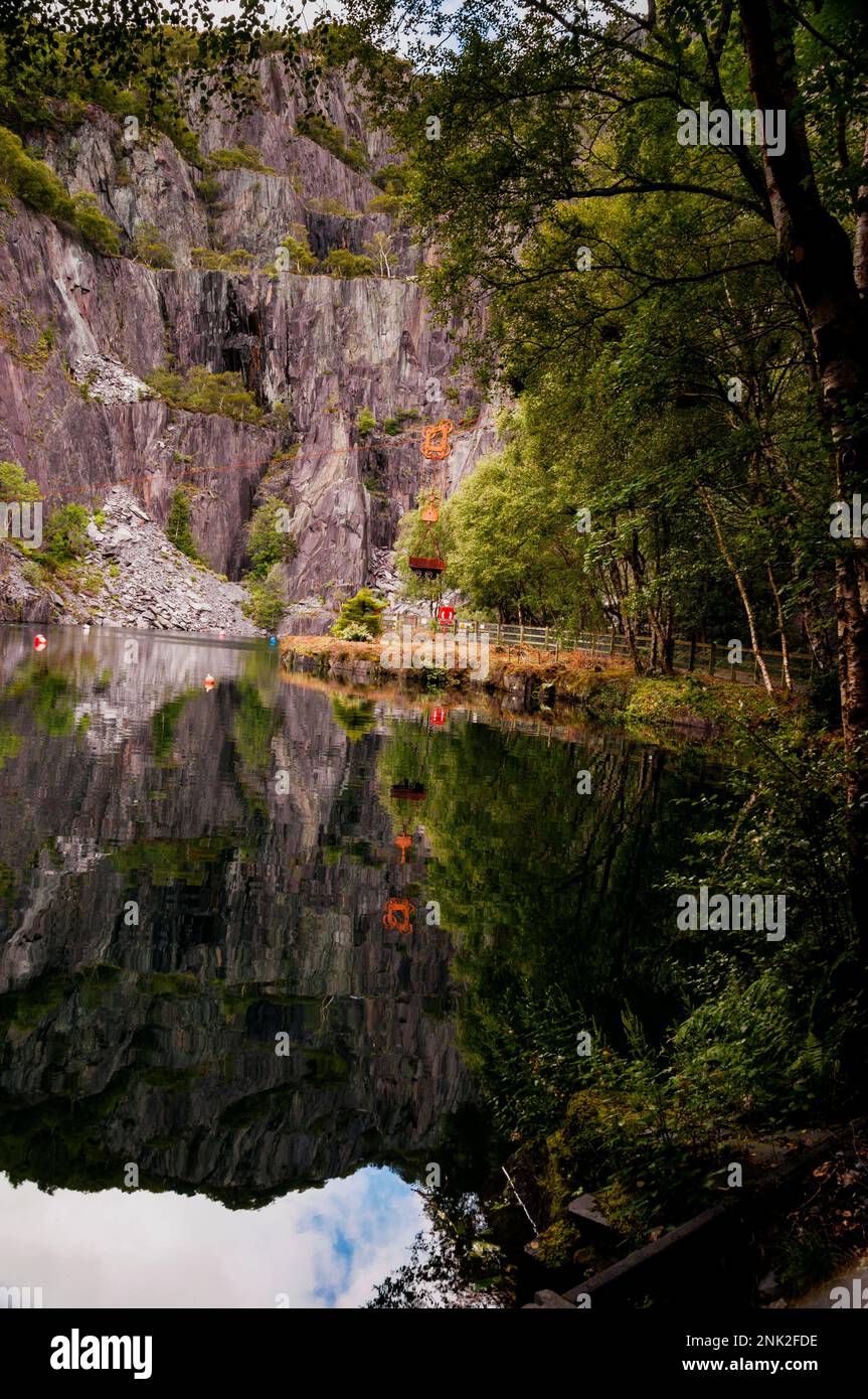 Dinowic Quarry is a large former slate quarry now the Welsh National ...