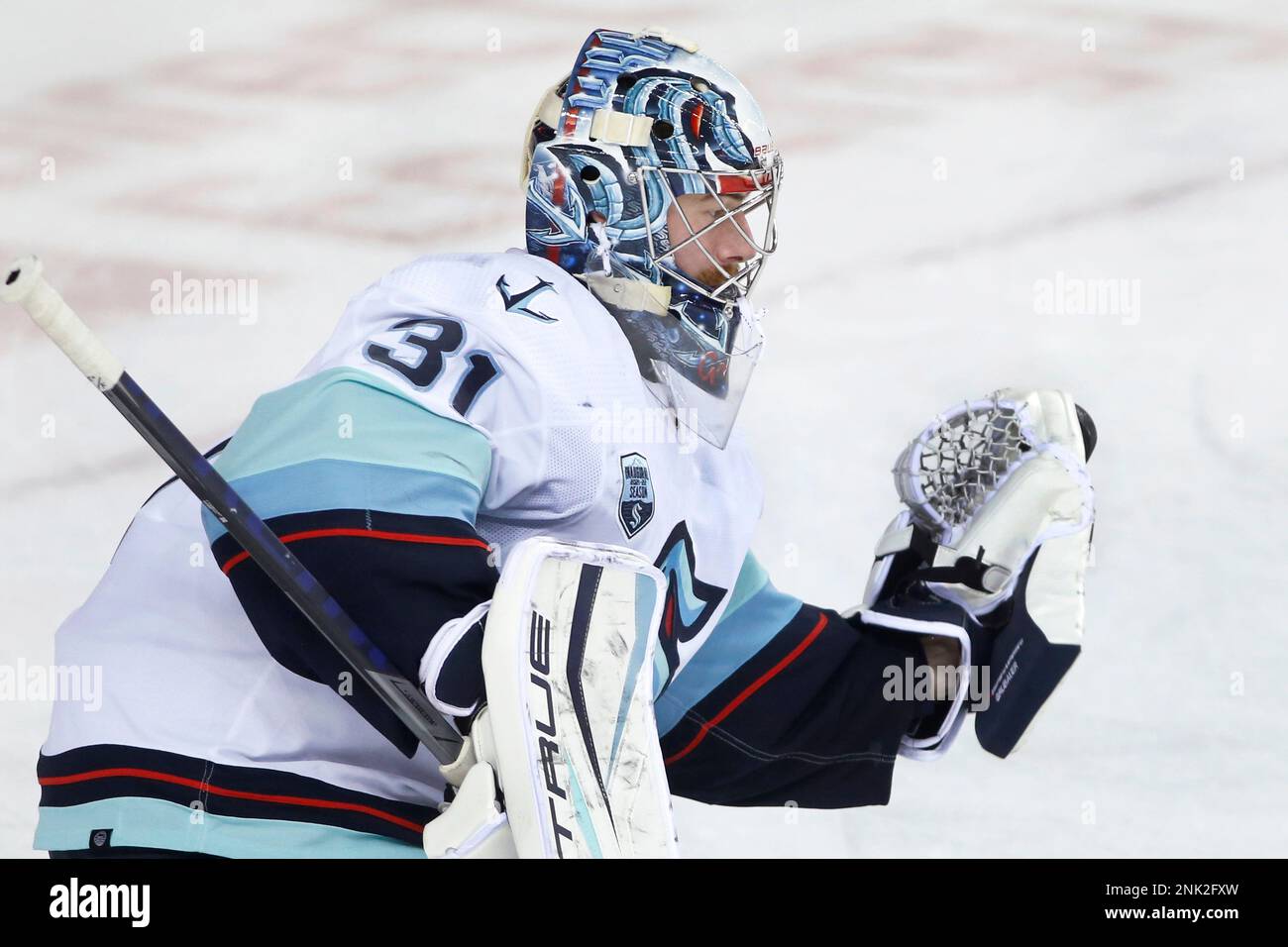 NHL profile photo on Seattle Kraken goalie Philipp Grubauer, from ...