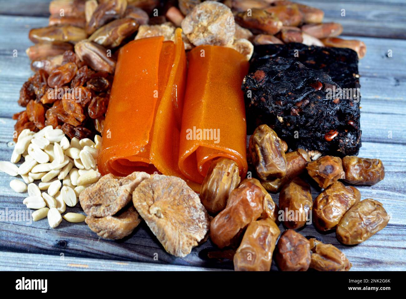 Ramadan dried fruits Yameesh of dried dates, apricot paste, tamarind ...