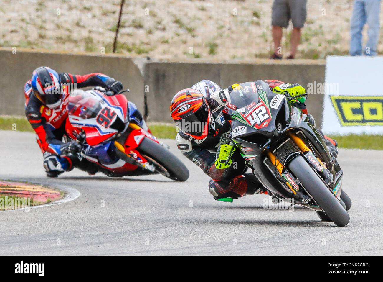 ELKHART LAKE, WI - JUNE 04: Team Triple M rider Jeremy Coffey (42 ...