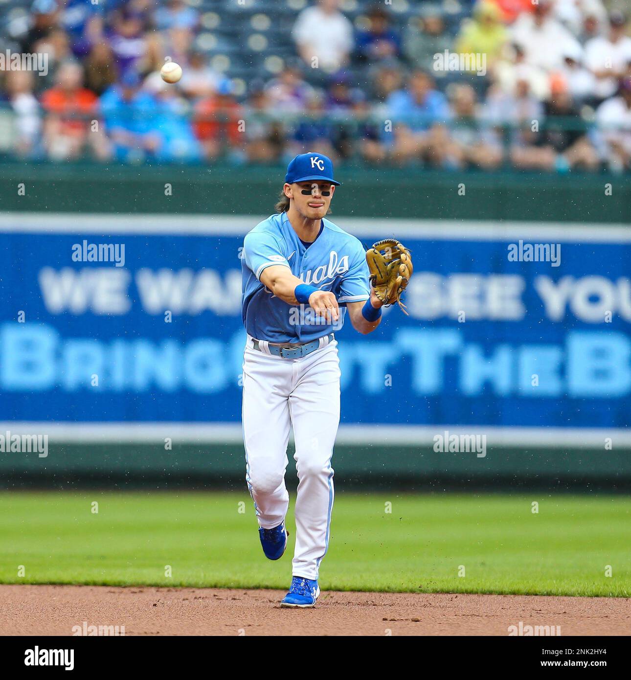 June 4, 2022: Bobby Witt Jr. ( 7) of the Kansas City Royals fields the ...