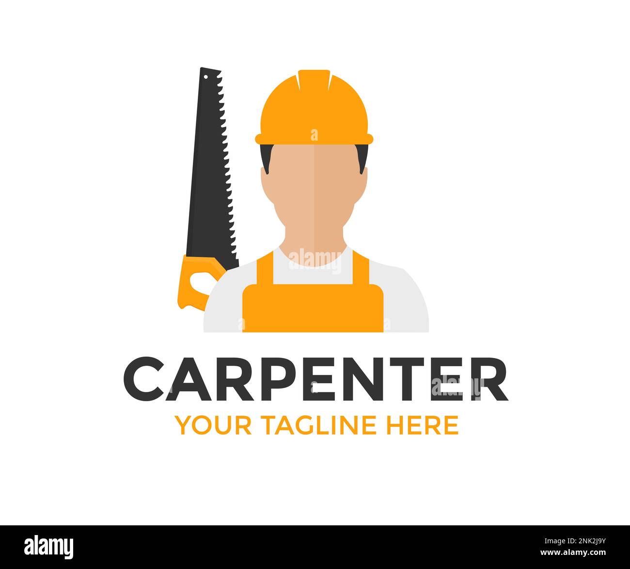 Hard-working professional Carpenter logo design. Person Profile, Avatar Symbol, Male people icon ...