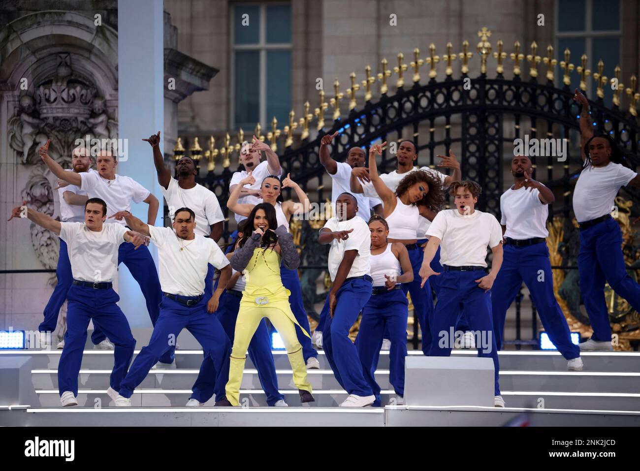 Mabel performs at the Platinum Jubilee concert taking place in front of ...