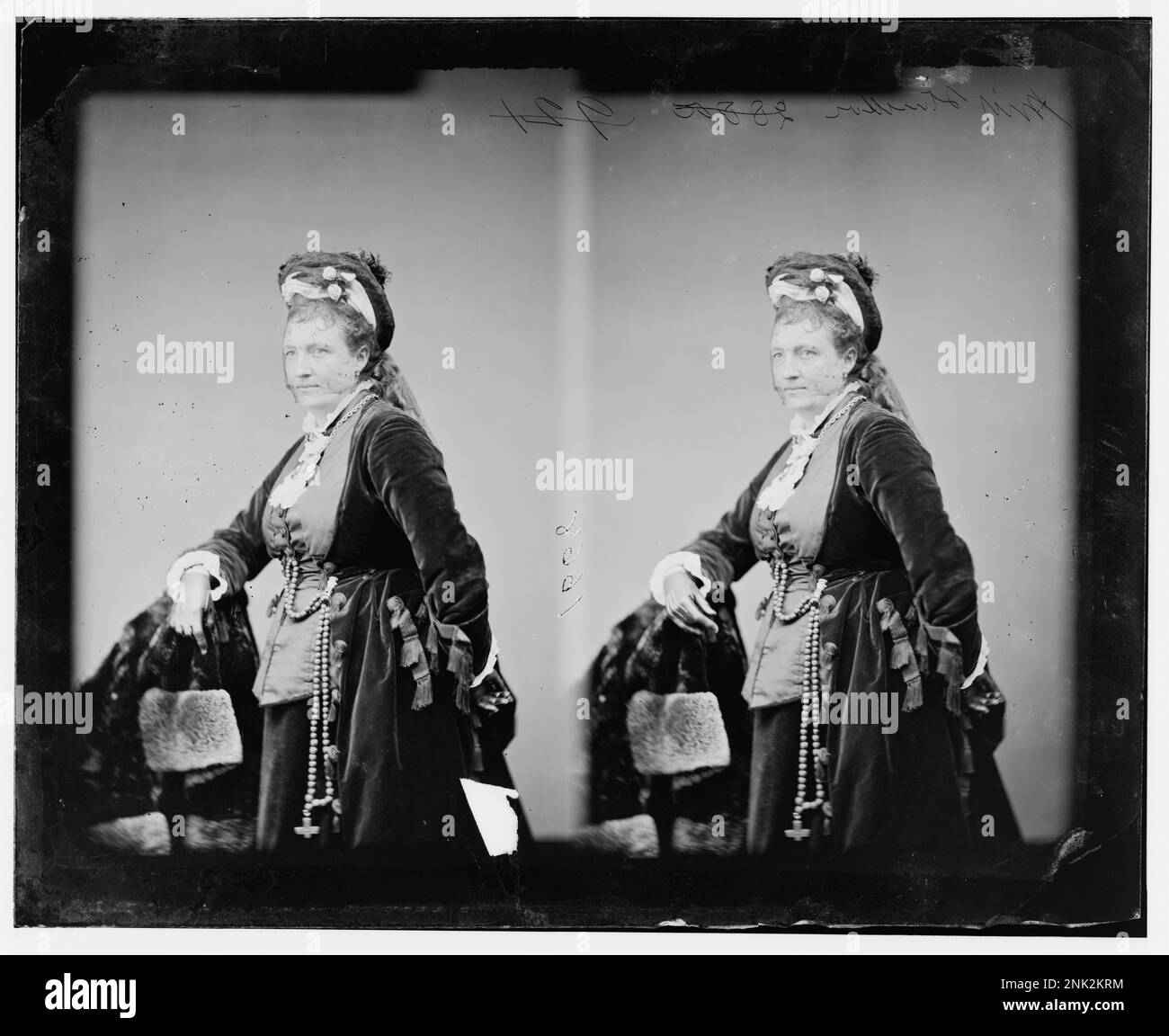 Portrait of Kate Stanton, a 19th-century singer, captured in the ...