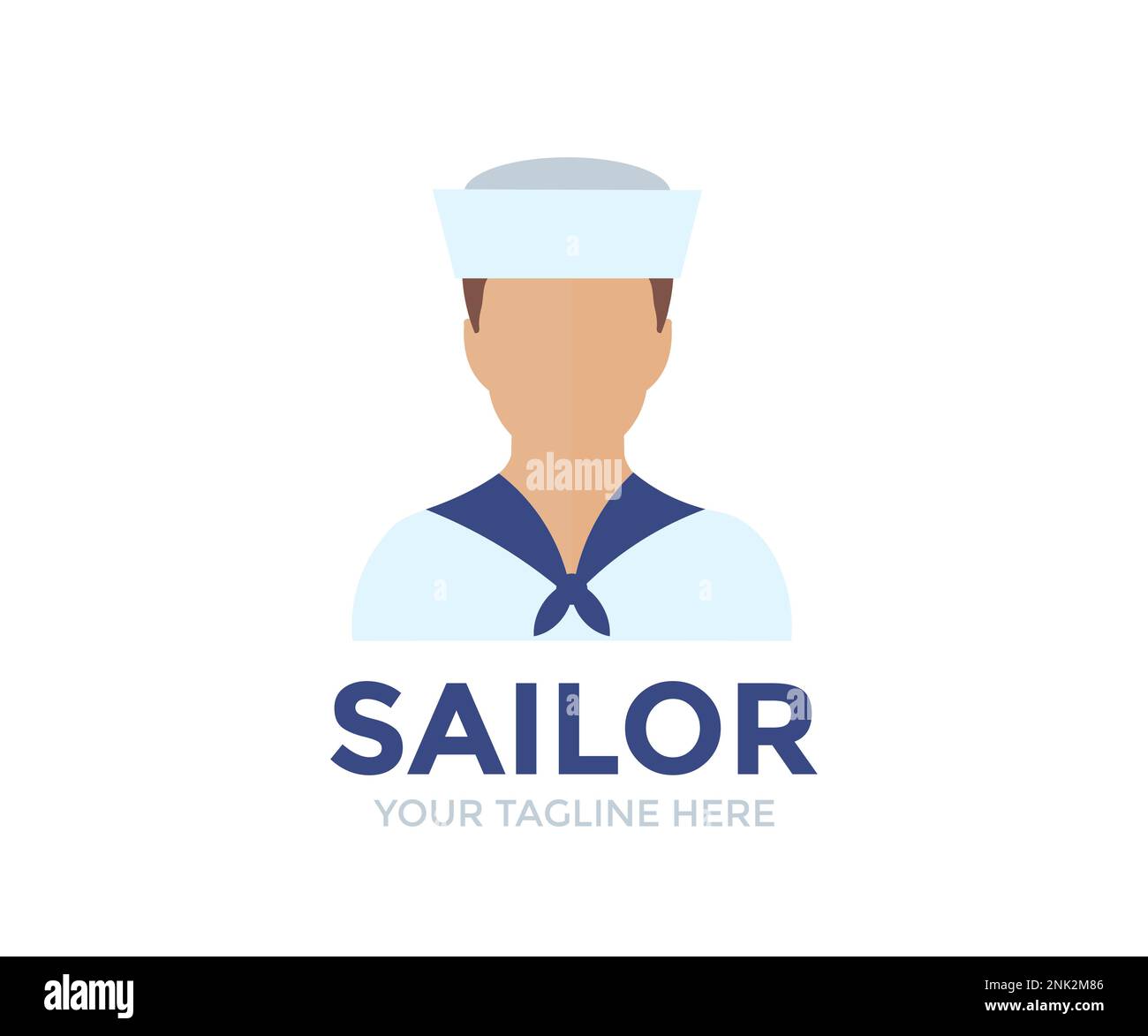 Hard-working professional sailor man logo design. Person Profile ...