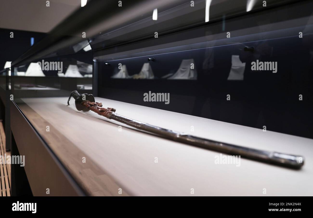 Japanese swords are displayed at the Japanese Sword Museum in Tokyo on ...