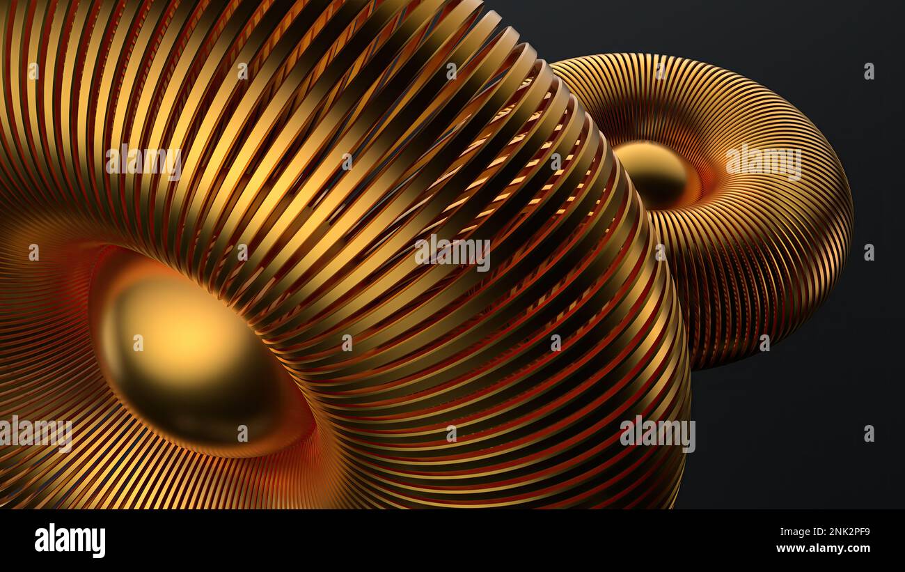 Metal donut abstract, dramatic, modern and high -quality 3D Rendering ...