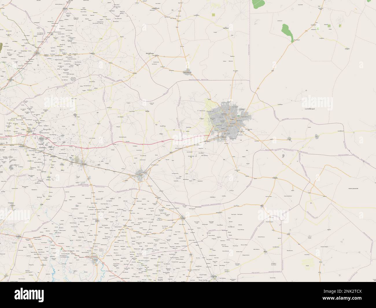 Diourbel, region of Senegal. Open Street Map Stock Photo - Alamy