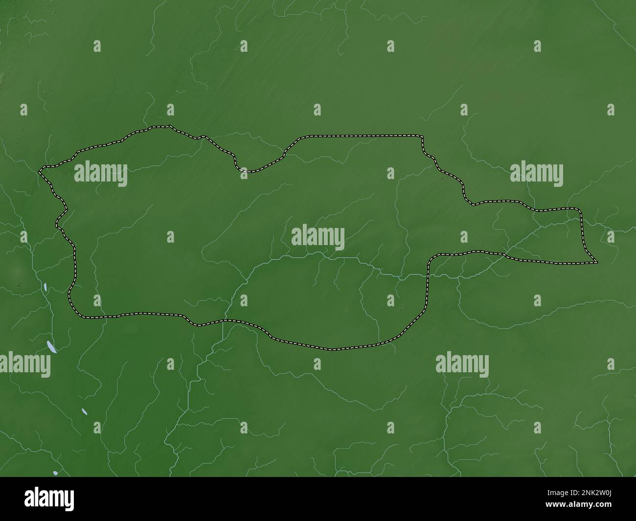 Diourbel, region of Senegal. Elevation map colored in wiki style with ...