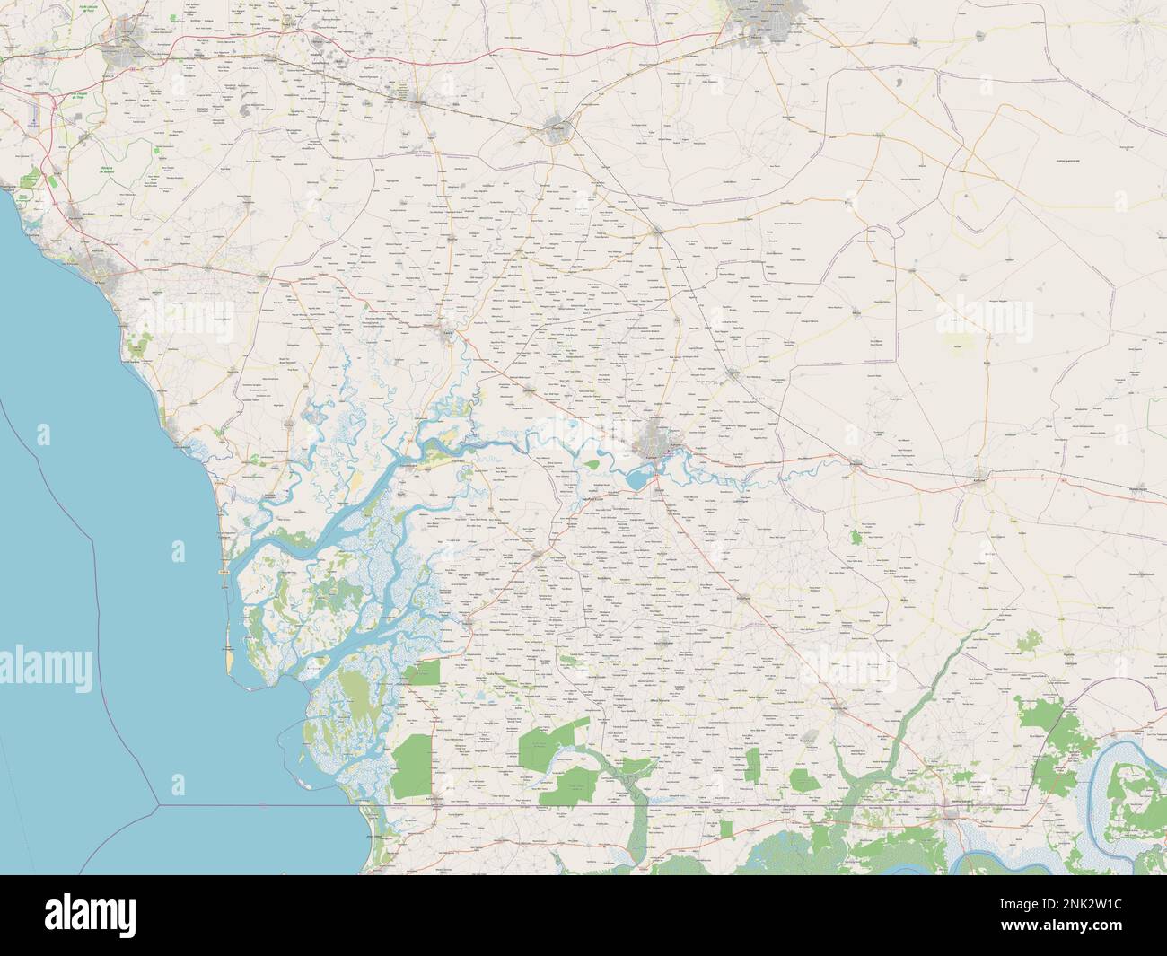 Fatick, region of Senegal. Open Street Map Stock Photo - Alamy