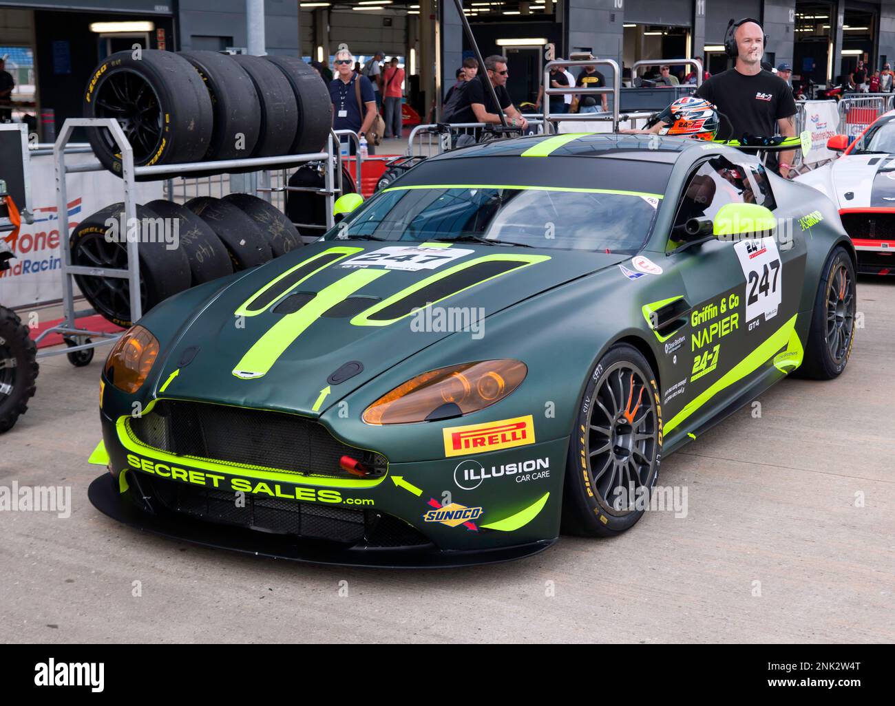 24-7 Motorsport's 2016, Aston Martin GT4, in the International Paddock ...