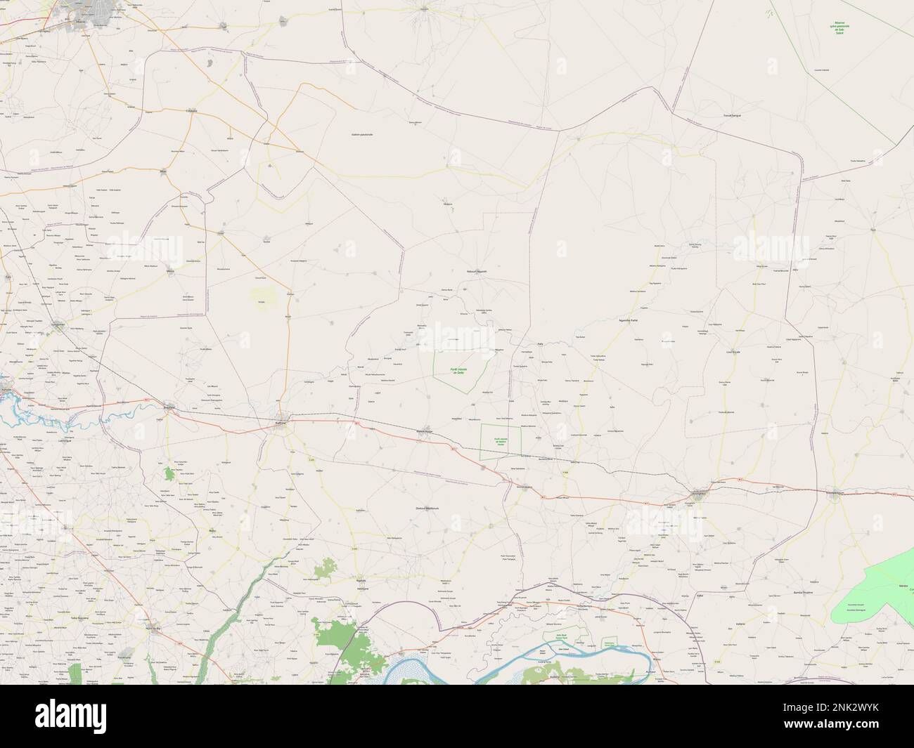 Kaffrine, region of Senegal. Open Street Map Stock Photo - Alamy