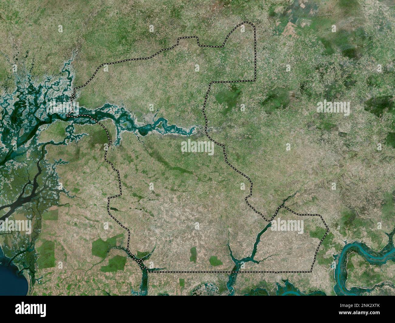 Kaolack, region of Senegal. High resolution satellite map Stock Photo - Alamy
