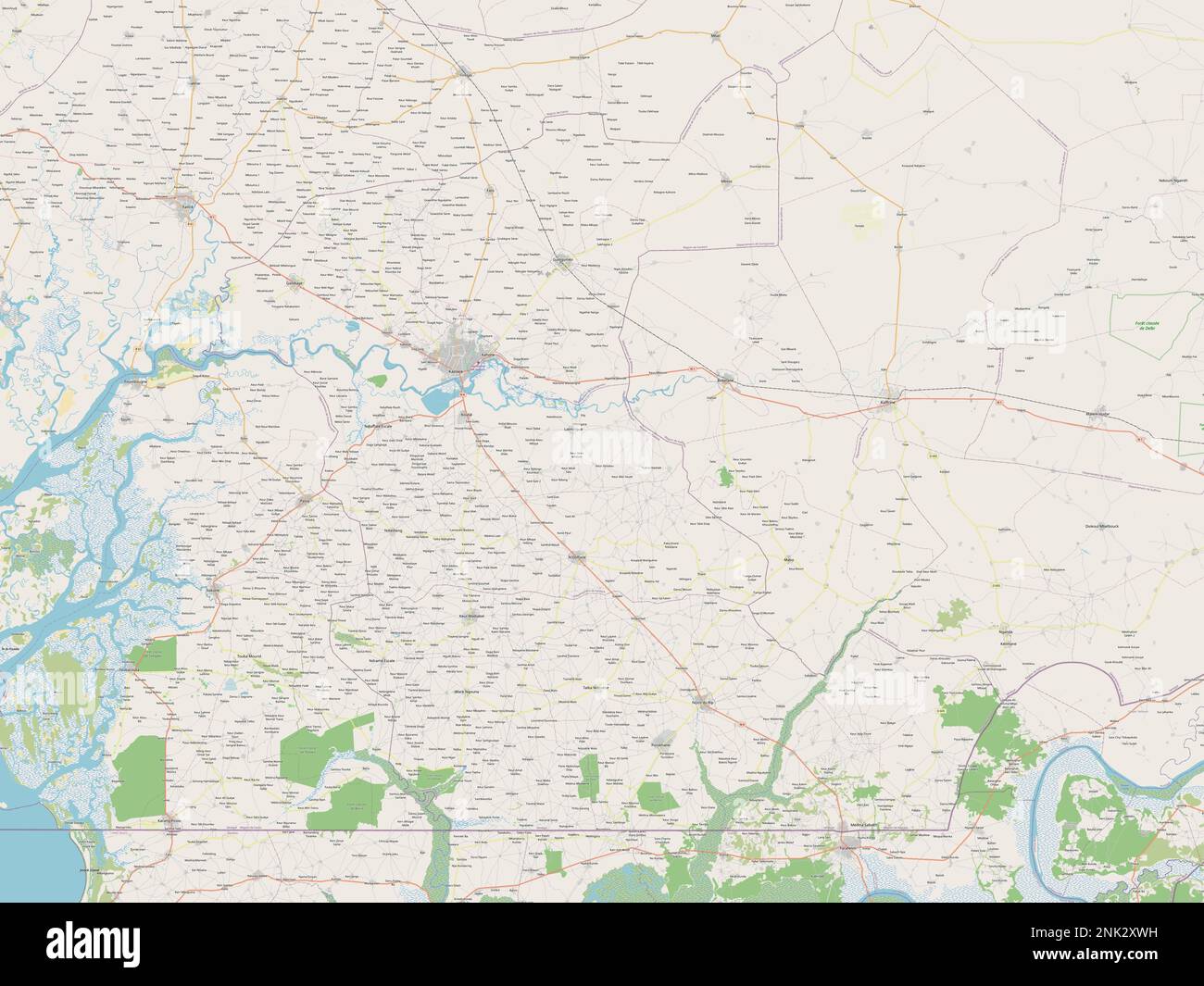 Kaolack, region of Senegal. Open Street Map Stock Photo - Alamy
