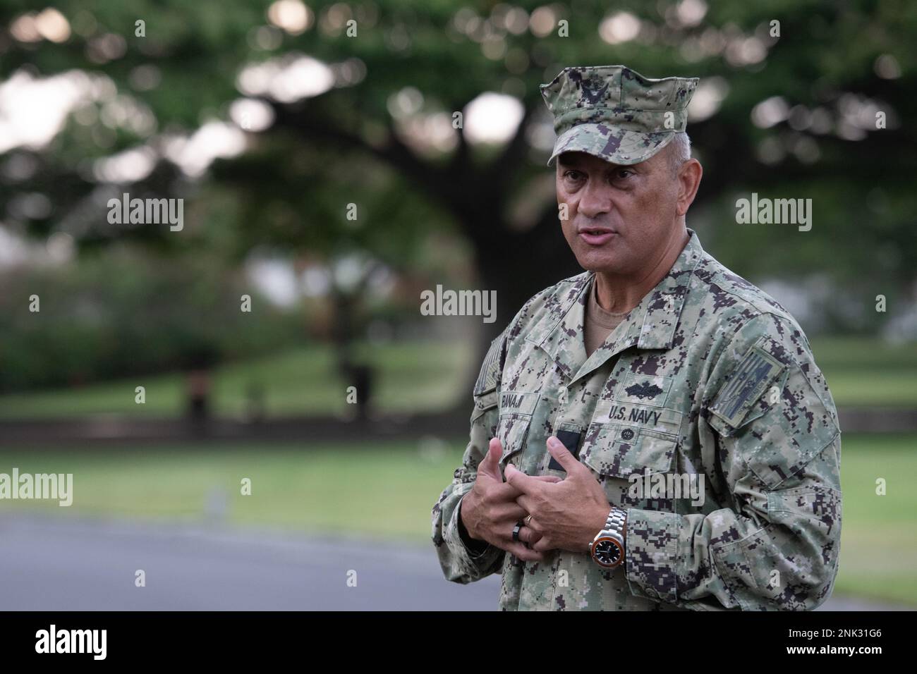 U.S. Navy Rear Adm. Darius Banaji, deputy director for operations for ...