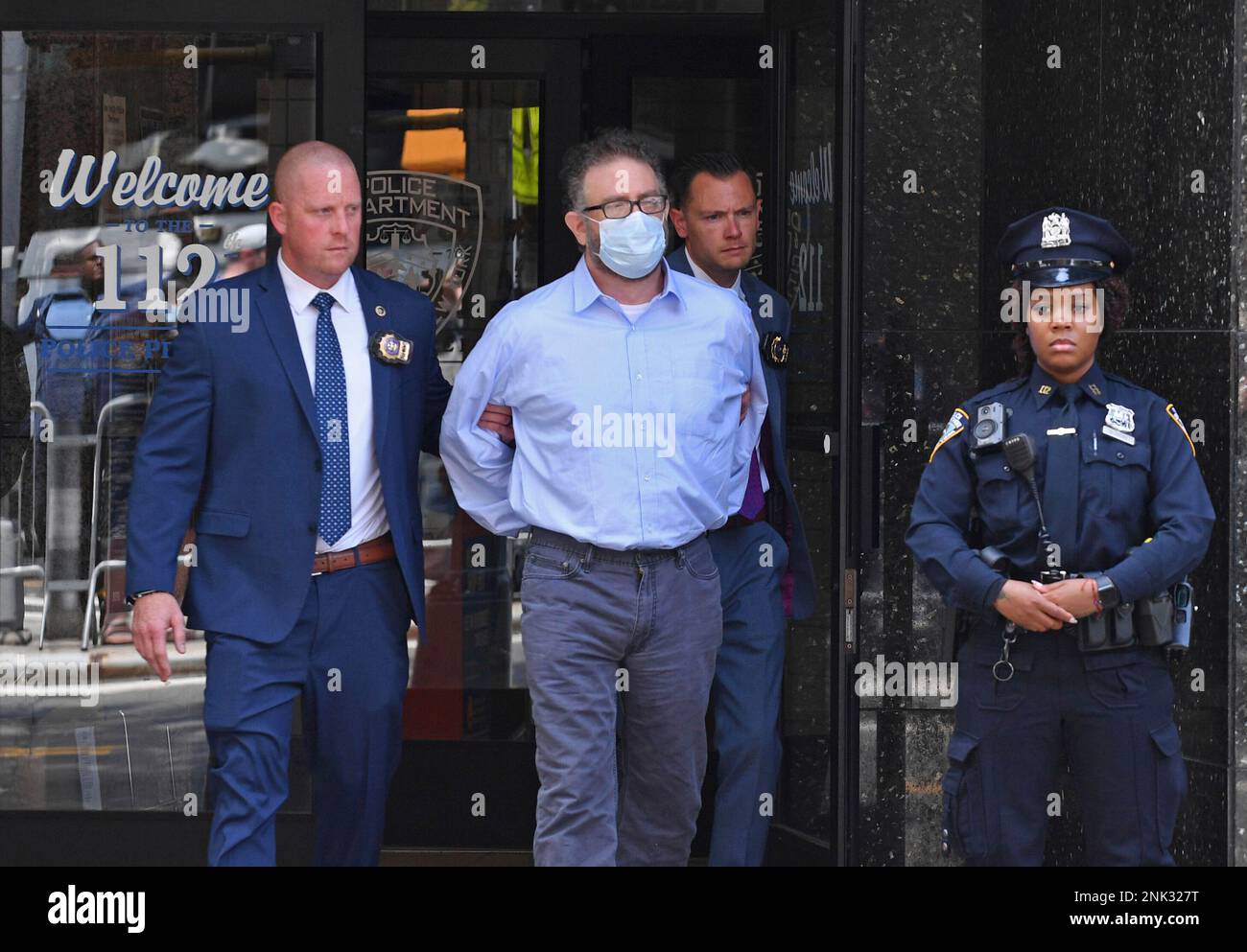 Photo by: GWR/STAR MAX/IPx 2022 6/2/22 The NYPD at the 112th precinct ...