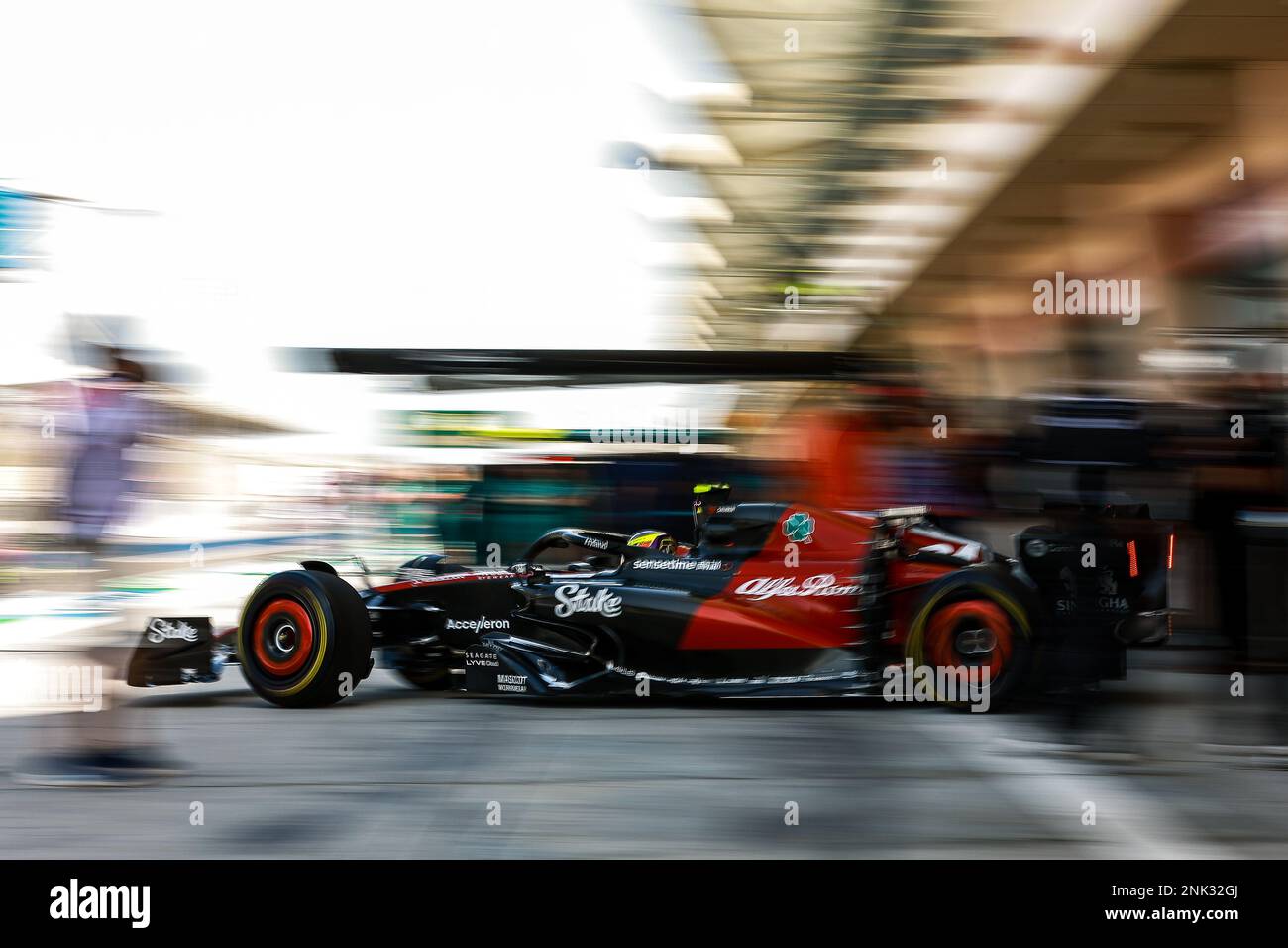 Manama, Bahrain. 23rd Feb, 2023. Alfa Romeo's Chinese driver Zhou ...