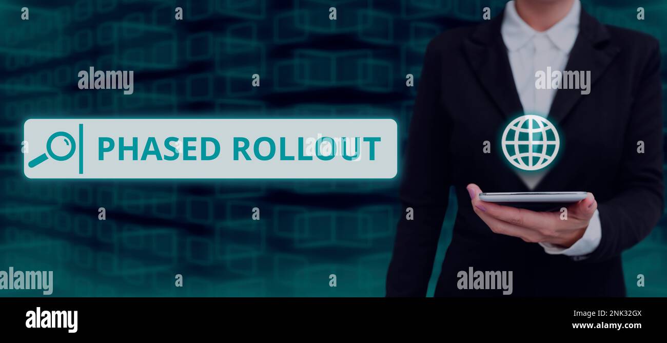 Conceptual display Phased Rollout. Word Written on the practice of ...