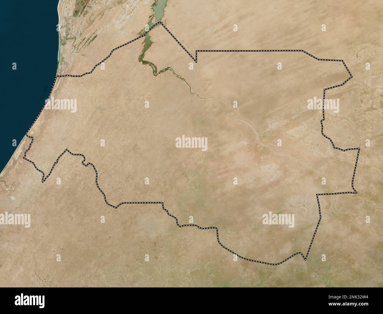 Louga, region of Senegal. Low resolution satellite map Stock Photo - Alamy