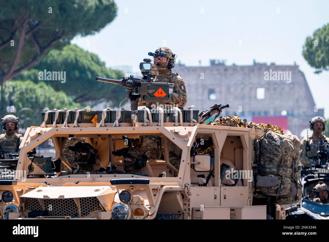 Military units of the Italian army parade during Republic Day ...