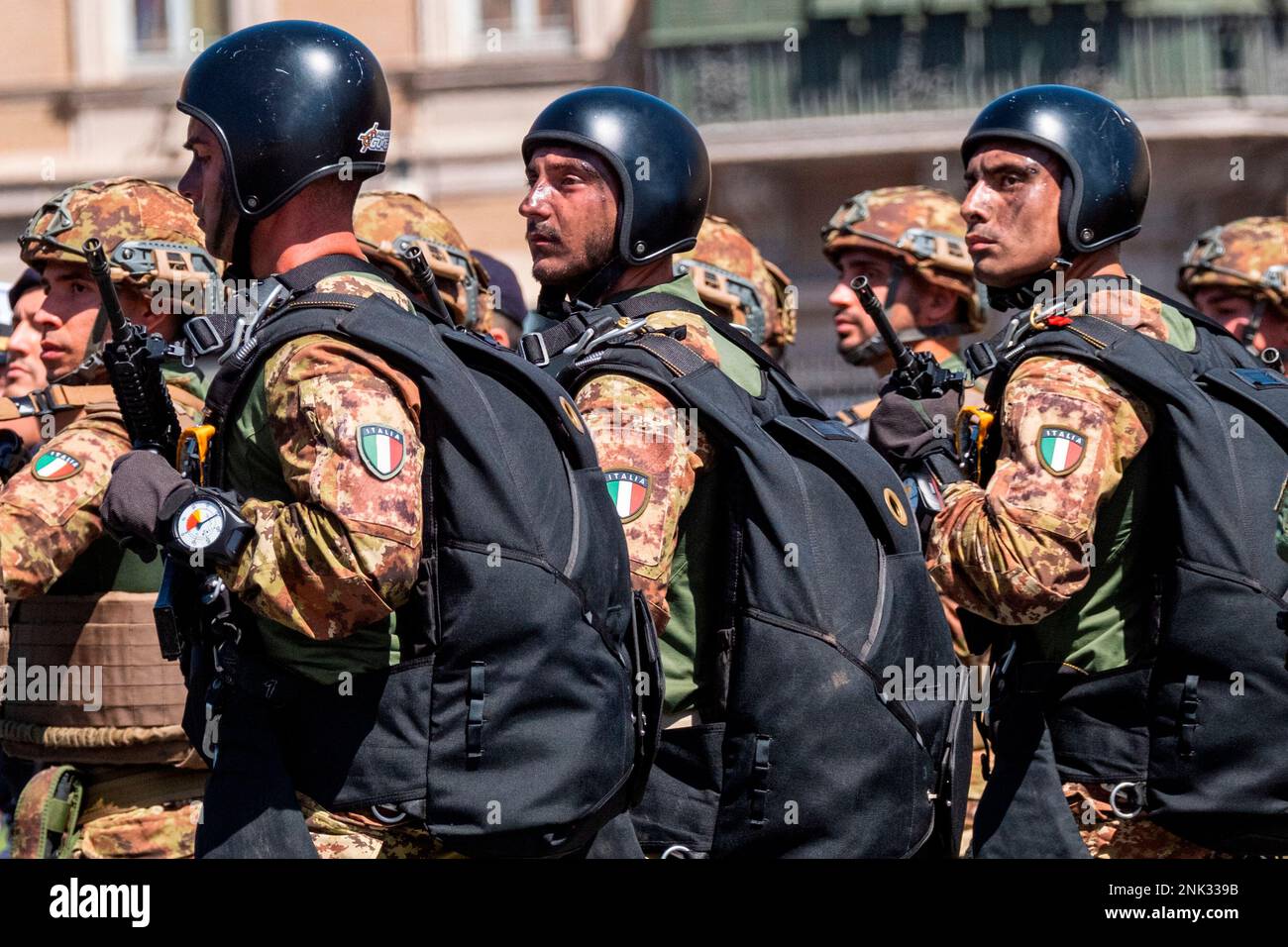 Military units of the Italian army parade during Republic Day ...